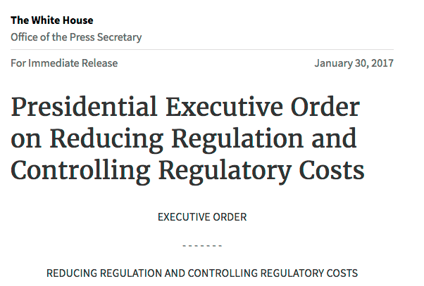Executive Order 13771 | Billboard Insider™