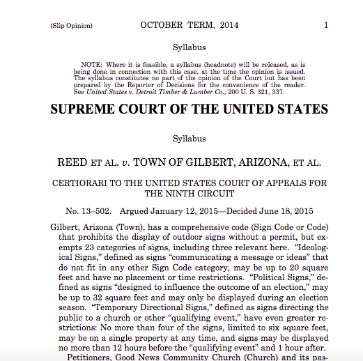 Many small towns not Reed v Gilbert compliant. | Billboard Insider™