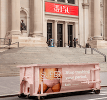 Movia Uses Dumpsters to Advertise Knix | Billboard Insider™