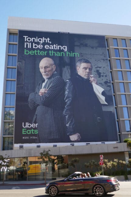 uber eats patrick stewart mark hamill billboard | Billboard Insider™