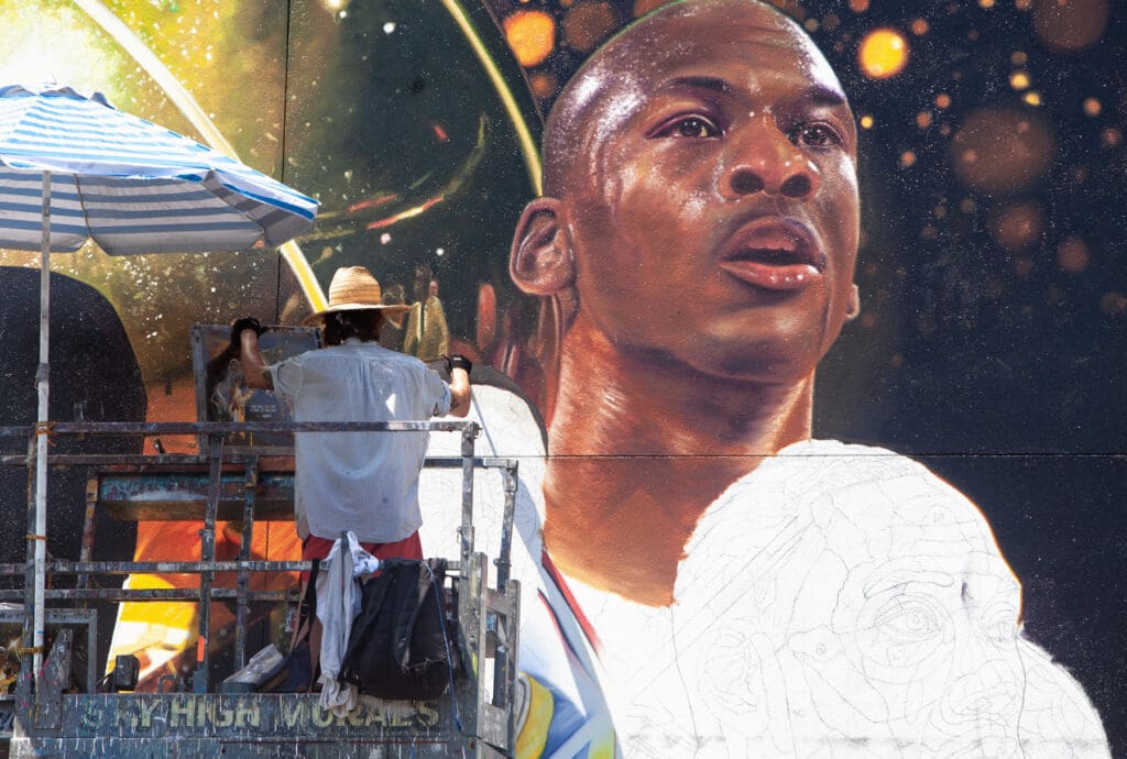 Colossal Partners with ESPN for Basketball Legends Mural | Billboard ...