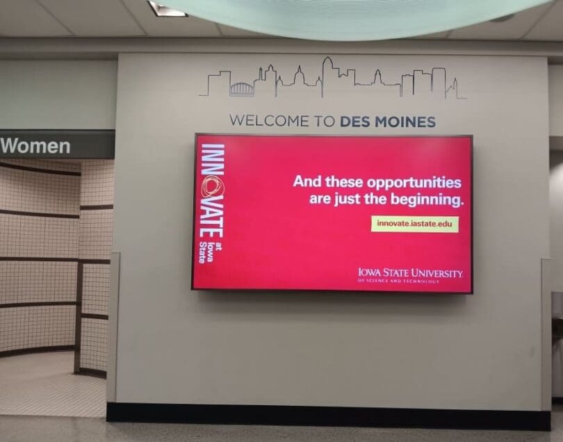 Departure Media Brings Local Brands to Des Moines Airport | Billboard ...