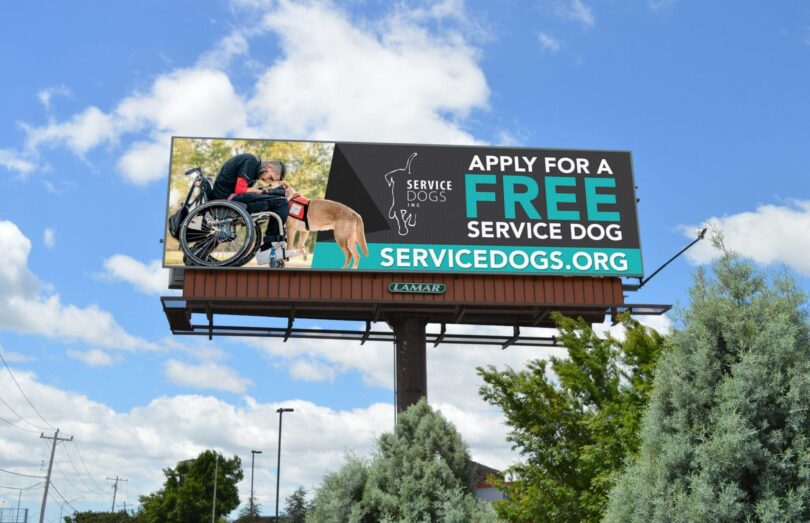 Lamar donates digital billboards to support services dogs org ...